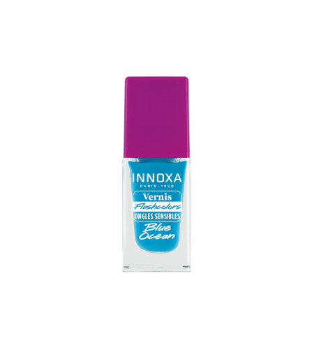Vernis Fluorescent Ongles Sensibles Blue Ocean 8ml – Innoxa Paris 1920